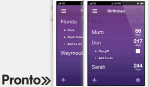 Pronto Keeps Track of your Important Events • Beautiful Pixels