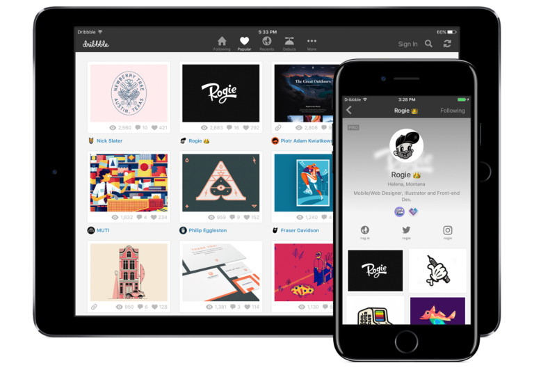 The Official Dribbble App for iOS is Finally Here • Beautiful Pixels